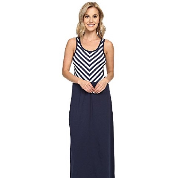 Toad&Co | Dresses | Toad And Co Sarita Navy Blue And White Maxi Dress ...